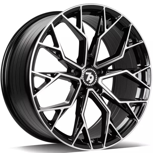 79WHEELS - SCF-H BLACK POLISHED FACE 18" – G-Force Styling